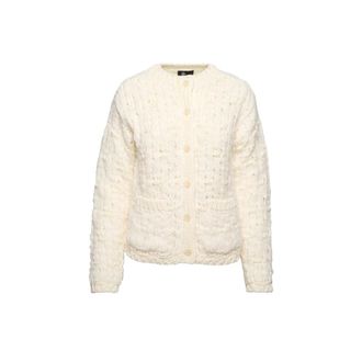 Moncler Moncler Grenoble wool Patterned Cardigan White - - Knitwear - Damen - Wei&szlig; - L