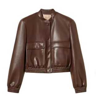 Twinset Femme, Vestes, Brun, Taille: 42 FR Bomber effet cuir