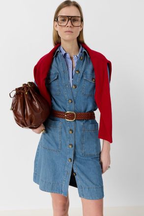 Gerard Darel Robe droite en denim &agrave; poches - RANI - Jeans