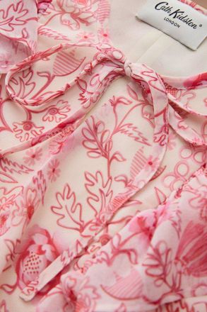 Cath Kidston Maxikleid Cath Kidston Maxikleid, R&uuml;schen + Bindeausschnitt (1-tlg)