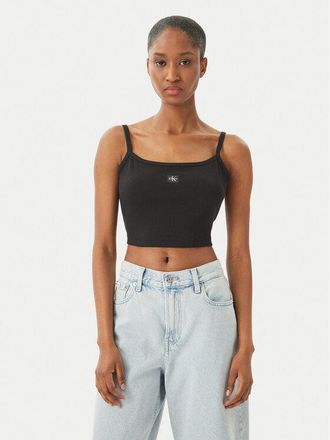 Calvin Klein Jeans Top LV047F221G Schwarz Slim Fit