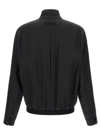 Ermenegildo Zegna Mulberry Silk Sweatshirt - Black