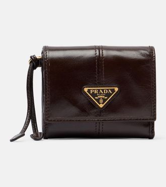 Prada Portefeuille en cuir &agrave; logo