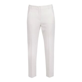 Max Mara Femme, Pantalons, Blanc, Taille: 46 FR Drana Cigarette Pantalons