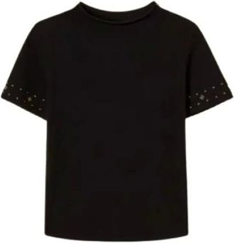 Twinset Femme, Tops, Noir, Taille: 44 FR Maglia lupetto strass
