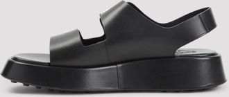 Tod's Tods Sandalen - Black Calf Leather Sandals - Gr. 37,5 (EU) - in Schwarz - f&uuml;r Damen