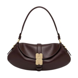 Ganni B-Kat Hobo Bag - Femme - Sacs - Brun - Taille: ONE Size