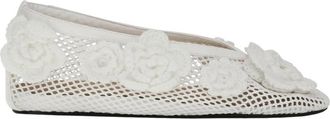 Ganni Jenny Mesh Ballerinas - - Shoes - Damen - Wei&szlig; - 37 EU