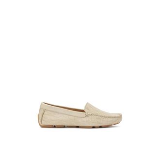 Kazar Beige gepr&auml;gte Leder-Mokassins - - Shoes - Damen - Beige - 40 EU