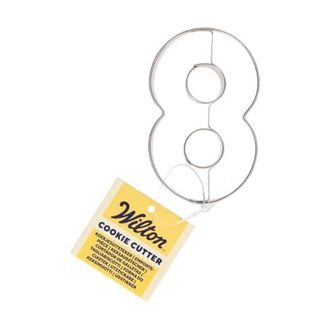 Wilton Cookie Cutter Number 8: Keksausstecher Edelstahl, Ausstecher Set f&uuml;r Keks, Pl&auml;tzchen: Ausstechformen Zahlen und Buchstaben - - 7,5 cm