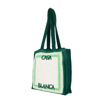 Casablanca Unisex Crocheted Cotton Tote Green