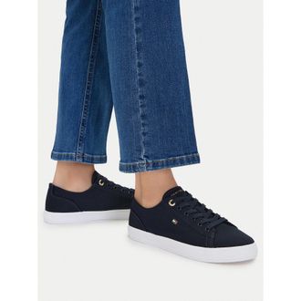 Tommy Hilfiger Sneakers Tommy Hilfiger Th Foxing Sneaker Canvas FW0FW09170 Dunkelblau