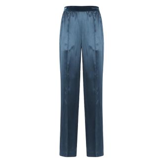 Tom Ford Seiden-Satin-Pyjamahose mit Pfirsich-Gef&uuml;hl - - Nightwear & Lounge - Damen - Blau - S
