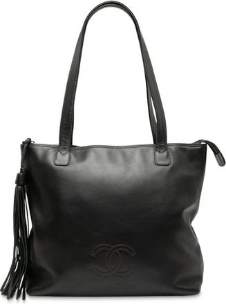 Chanel Shopper - CC Lambskin Tassel Tote - Gr. unisize - in Schwarz - f&uuml;r Damen