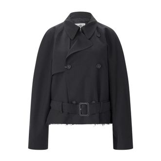 Maison Margiela Cropped Trenchcoat - - Coats - Damen - Schwarzk - S