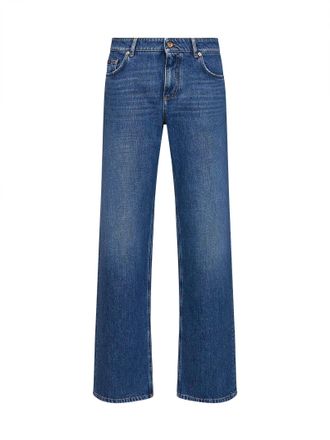 Dolce & Gabbana Cotton Straight Leg Jeans - Blue