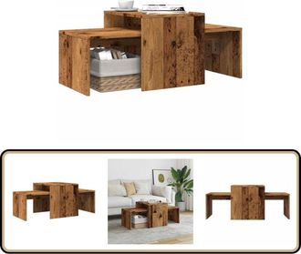 vidaXL Vidaxl - Couchtisch Altholz-Optik 100x48x40 cm Holzwerkstoff