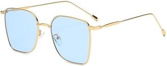 Generic Lunettes De Soleil Carr&eacute;es &Agrave; Monture M&eacute;tallique Large For Hommes Et Femmes, Id&eacute;ales For Les D&eacute;placements Quotidiens, Les Soir&eacute;es, Les S&eacute;ances Photo Et