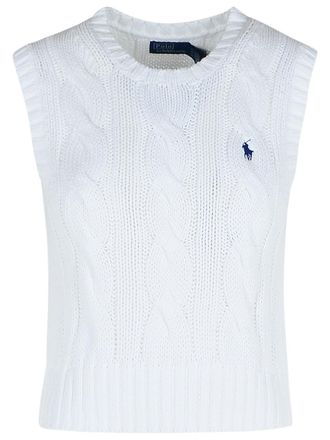 Polo Ralph Lauren Gilet en coton blanc