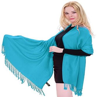 CJ Apparel Turquoise Couleur Unie Ch&acirc;le &eacute;charpe &eacute;tole Wrap Ch&acirc;les Pashminas Nouvelle