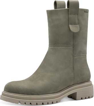 Tamaris Damen Boots Leder Winter gefüttert; SAGE/grün; 38 EU