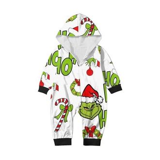 Generic Le Grinch Pyjama Noel Famille De Grinch Deguisement Vetement Assorti Garcon Homme Noël Ensemble Enfant Coton Hiver The Bebe Femme Couple Costume Pull 