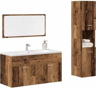 vidaXL Vidaxl - Ensemble de meubles salle de bain 3 pcs bois ding&eacute;nierie