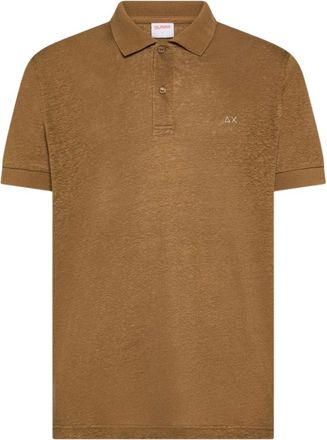 Sun 68 Homme, Tops, Brun, Taille: 3XL Polo Jersey Lin S/S