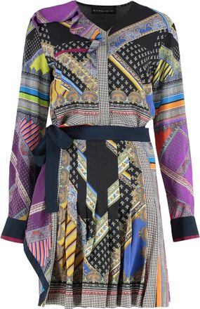 Etro Seidenkleid mit Mustermix - Schwarz