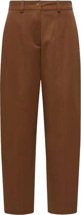 Moncler Femme, Pantalons, Brun, Taille: 38 FR Wide Pantalons