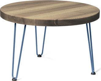 Lamofootwear Manufaktur Couchtisch rund aus Holz 60 cm | Beistelltisch Couch | Nachttisch Holz, Wohnzimmertisch klein, Kaffeetisch | Stärke: 40 mm, Farbe: Nussbaum