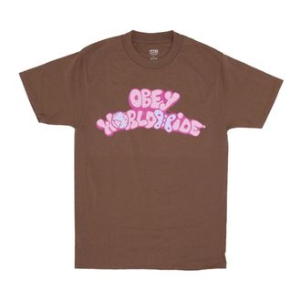 Obey Butterfly Classic Tee Kurzarm T-shirt - - Tops - Herren - Braun - S