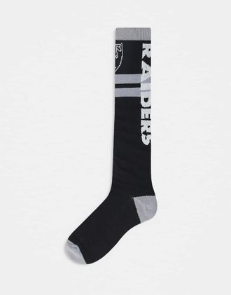OOSC x NFL - Chaussettes de snowboard &agrave; inscription &laquo; Las Vegas Raiders &raquo; - Multicolore-Noir