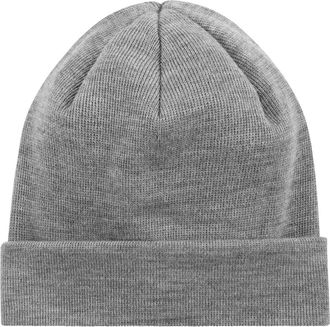 Hanseheld Strickm&uuml;tze 100% Schurwolle Merino Feinstrickm&uuml;tze - Grau | Basic | Gro&szlig; | Umschlag | Weich | Feinstrick 100% Wolle (Merino) | Mulesingfrei | Made in 