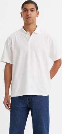 Levi's Authentic Niagara Mist - St&uuml;ckgef&auml;rbtes Polohemd in Wei&szlig;