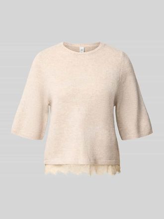 Only Pullover mit Spitzenbesatz am Saum