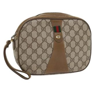 Gucci Pochette Vintage GG Canvas Pre-owned - Femme - Pre-owned - Beige - Taille: ONE Size