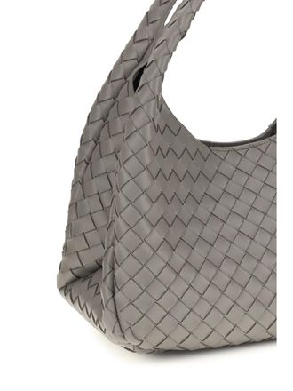 Bottega Veneta Womens Shoulder Bag Campana Basalt-Muse Brass Lambskin