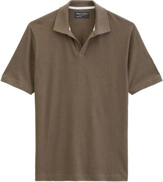 Marc O'Polo Herren Poloshirt aus Baumwoll-Leinen-Mix