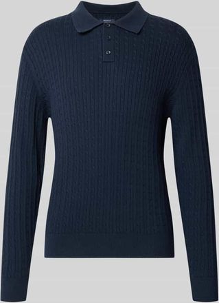Mc Neal Strickpullover mit Polokragen und kurzer Knopfleiste