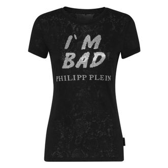 Philipp Plein Femme, Tops, Noir, Taille: 44 FR Pure T-Shirt