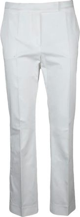 Max Mara Femme, Pantalons, Blanc, Taille: 40 FR Pantalon slim en coton stretch