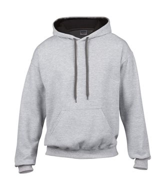 Gildan Herren Adult 50/50 Cotton/Poly. Hooded Sweat Sweatshirt, Gr. XXL, Sportgrey/Black