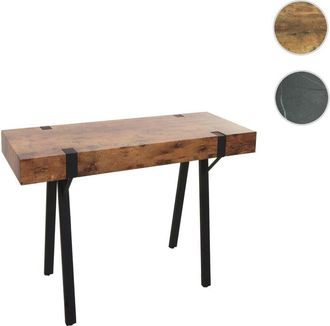 Mendler Table console HWC-L54 - table de téléphone table de travail table dappoint table de rangement - métal 75x100x40cm - aspect mar