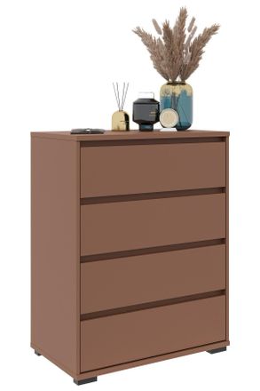 CARRYHOME Kommode, Terracotta, Holzwerkstoff, 4 Schubladen, 80x103x48 cm, Garderobe, Garderoben Kommoden