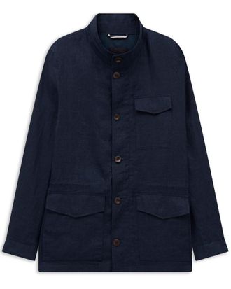 Bugatti Sommerliche Leinenjacke in Fieldjacket-Optik in