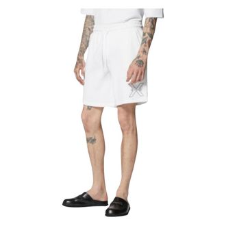 John Richmond Homme, Shorts, Blanc, Taille: XL Shorts Bermuda en Polaire avec Cordon de Serrage