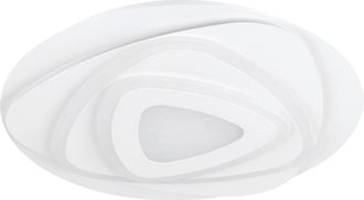 Eglo LED Deckenleuchte Palagiano, runde Deckenlampe, Deckenbeleuchtung aus Kunststoff in Wei&szlig;, Aufbauleuchte f&uuml;r B&uuml;ro, Flur und K&uuml;che, neutralwei&szlig;, &Oslash; 38 cm