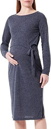 Mama Licious Mlvenice June Ls JRS UK Dress 2f A. Robe, Parisian Night/Detail:Melange, M Femme