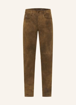 Meindl Lederhose Bullrider Slim Regular Fit Aus Hirschleder beige